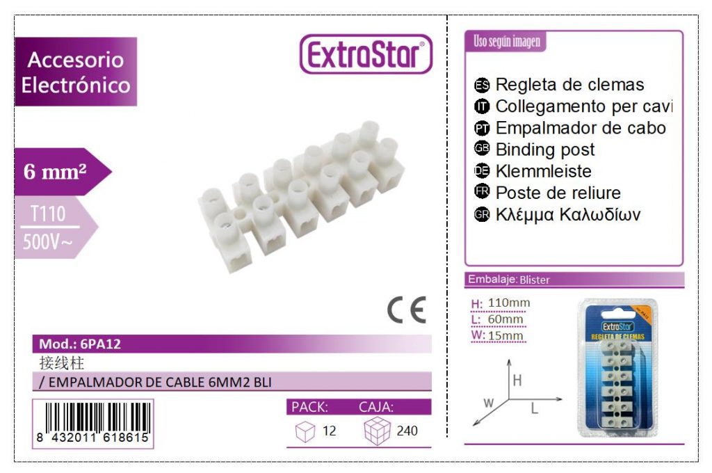 REGLETA ELECTRICA - Bazar chino merkachina